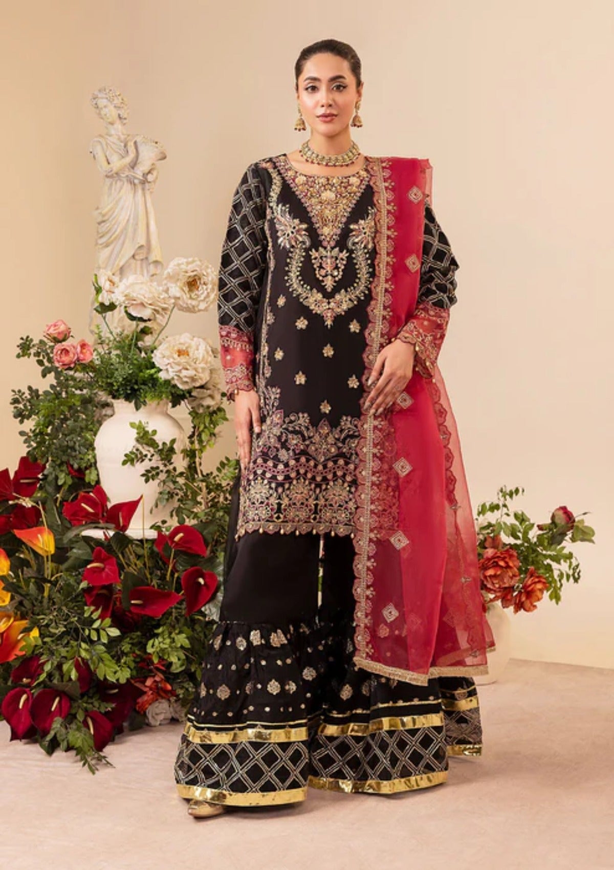 Diara Couture Tehzeeb'25 ELEANOR - US-558 - BLACK – Mohsin Saeed Fabrics