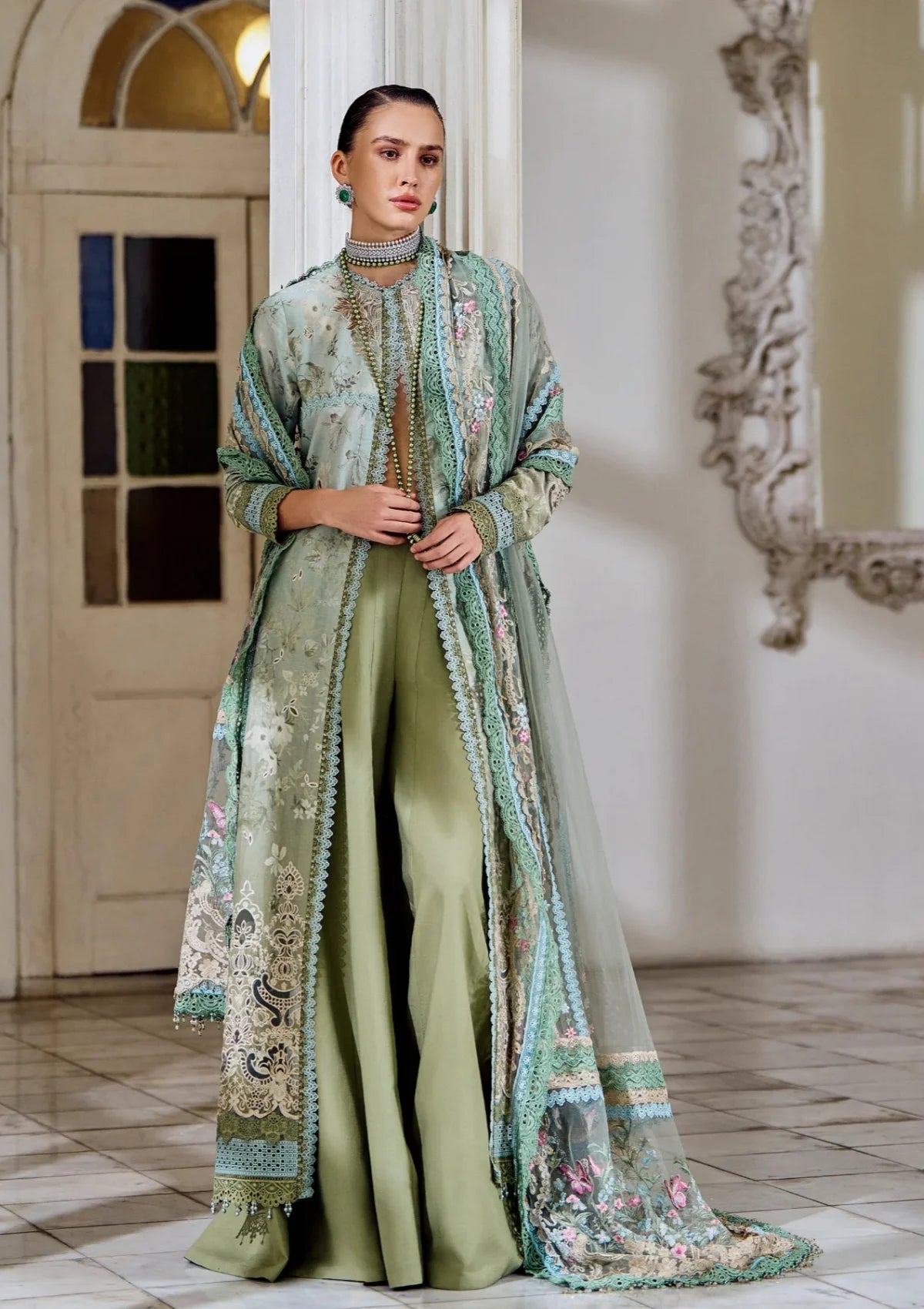 Sobia Nazir Luxury Lawn Eid '26 D-12 A – Mohsin Saeed Fabrics