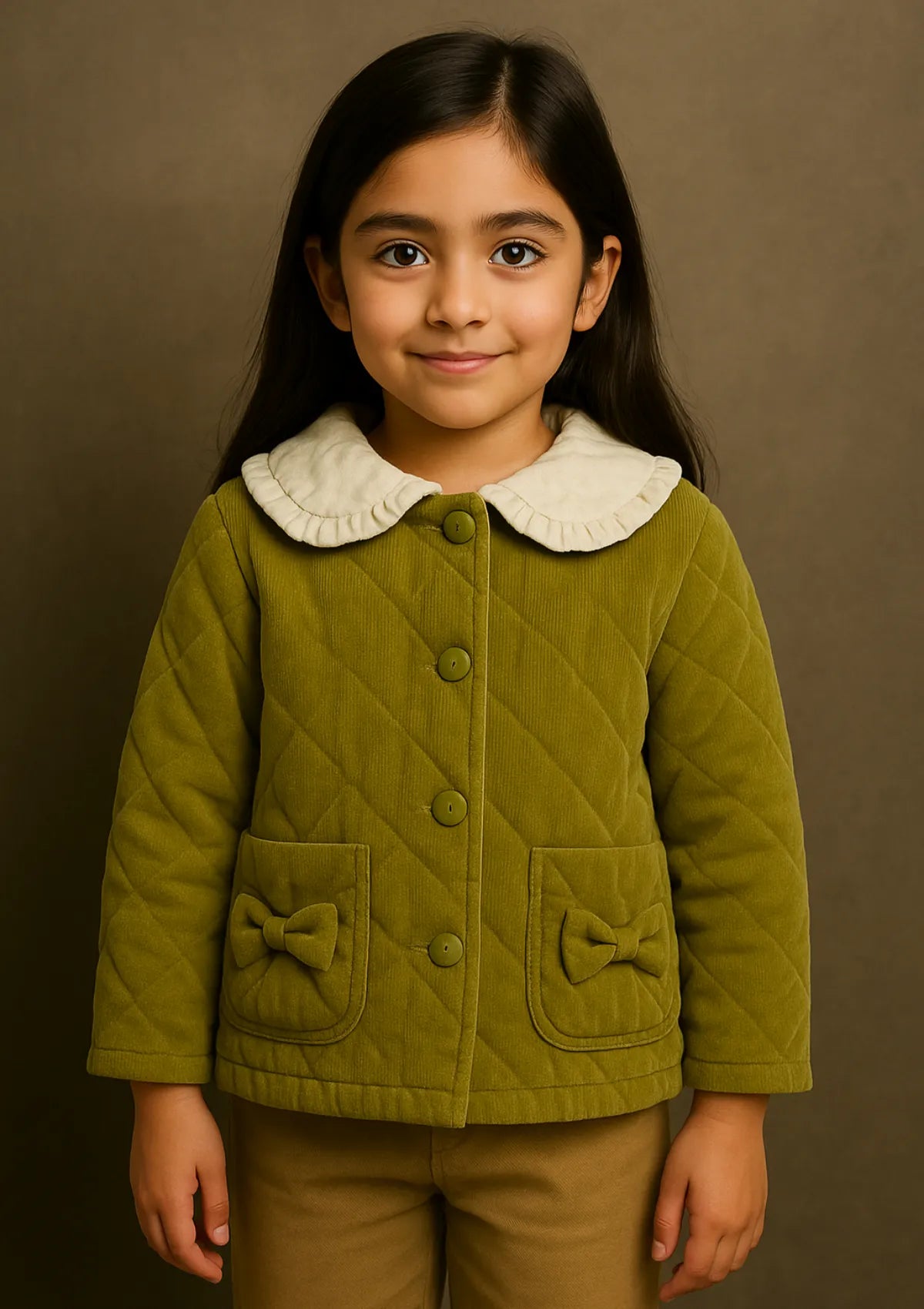 BABY COAT MEHNDI – Mohsin Saeed Fabrics
