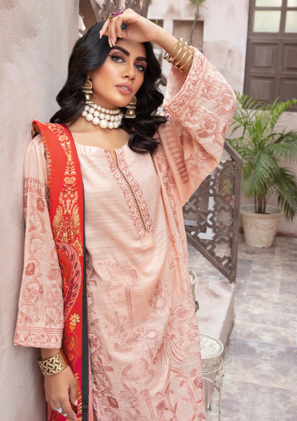 Arzoo by Johra Peach Leather'23 AR-161 – Mohsin Saeed Fabrics