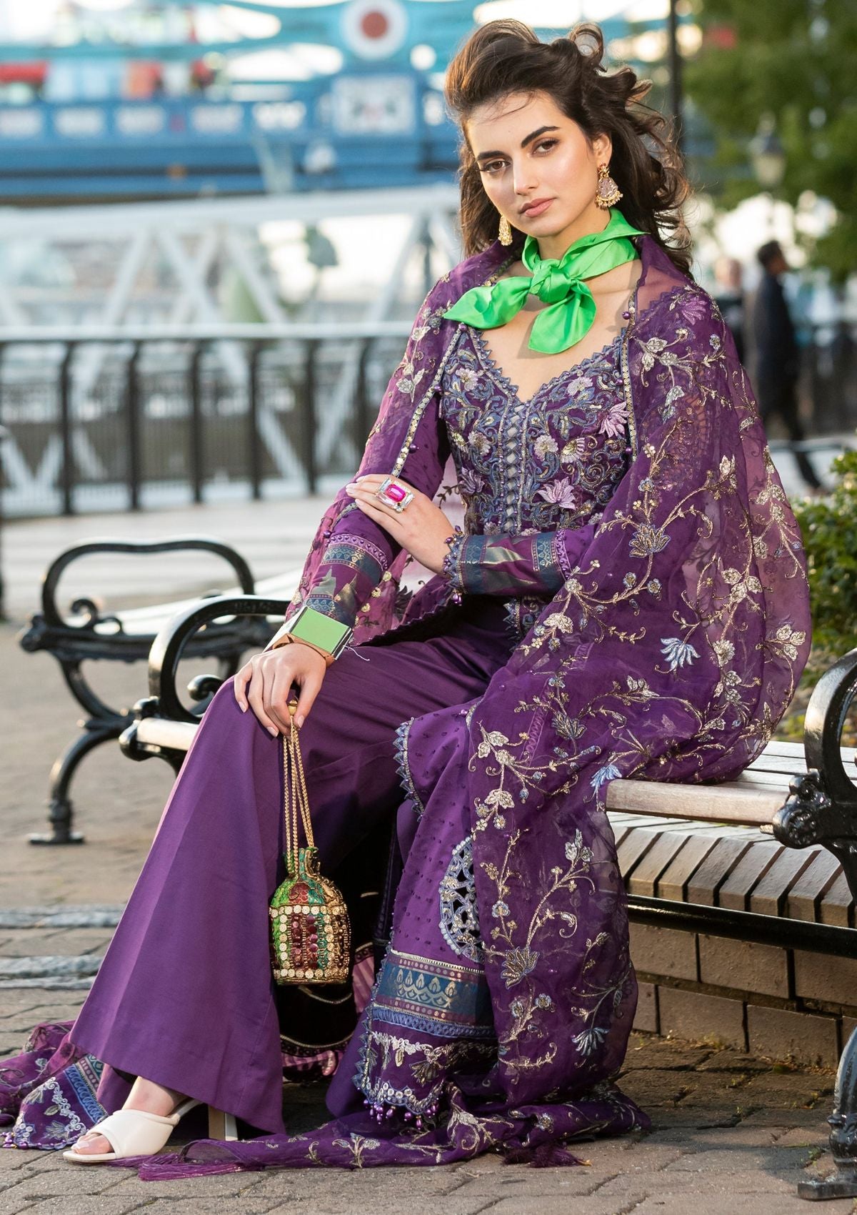 Meem Luxury Eid Lawn'24 D-06 PURPLE – Mohsin Saeed Fabrics