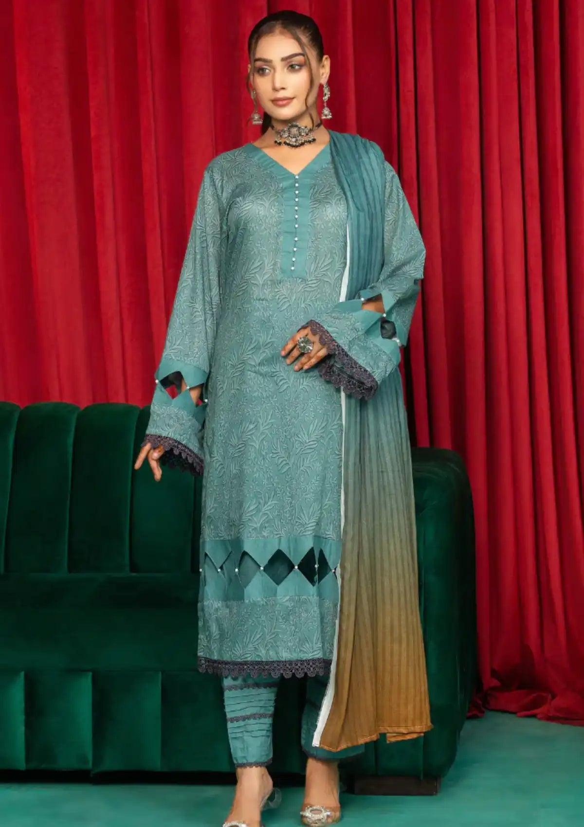 Aangan By Humdam'24 D-01 – Mohsin Saeed Fabrics