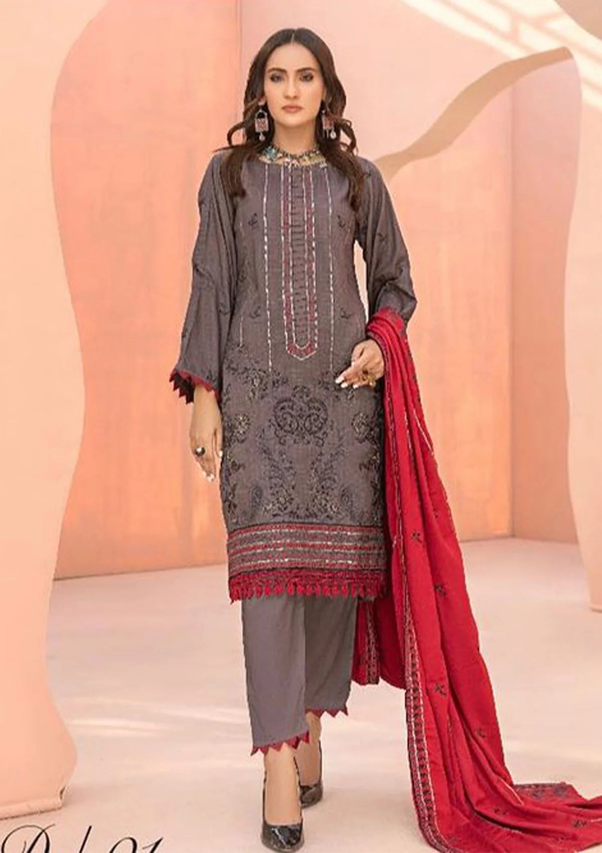 Alif Airjet Emb Viscose'23 Vol-33 D-01 – Mohsin Saeed Fabrics