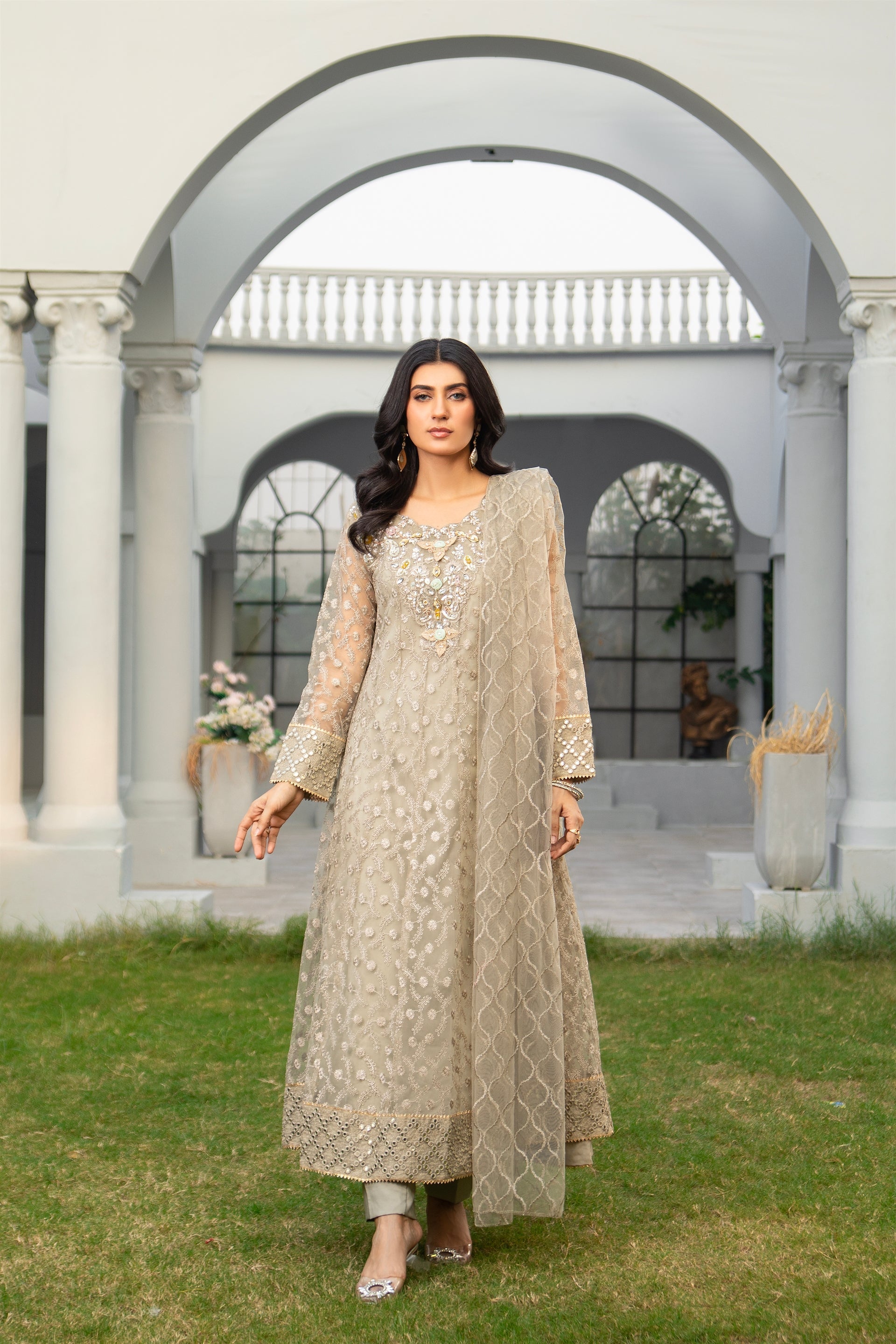 Pret By Mona K-137-CHAMPAGNE – Mohsin Saeed Fabrics