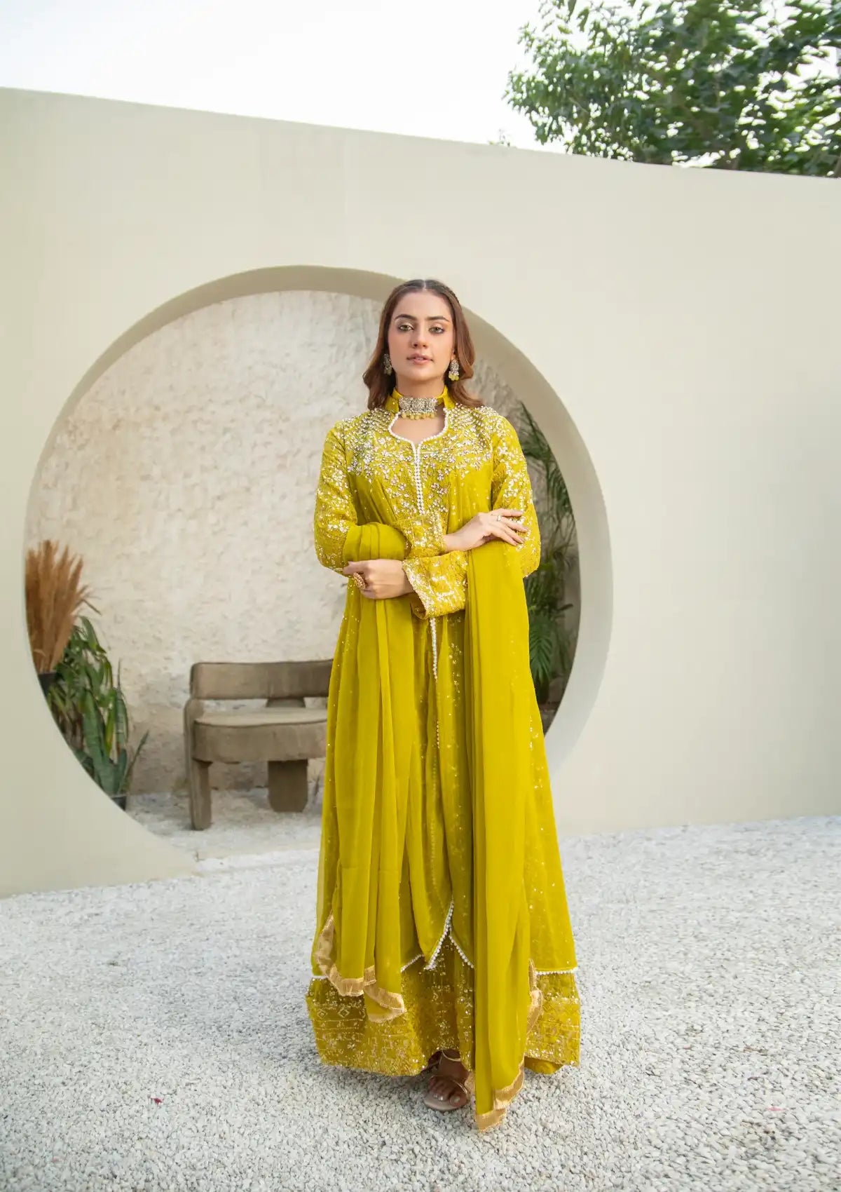 Ishq Murshid by Mona SW 04-MUSTARD – Mohsin Saeed Fabrics