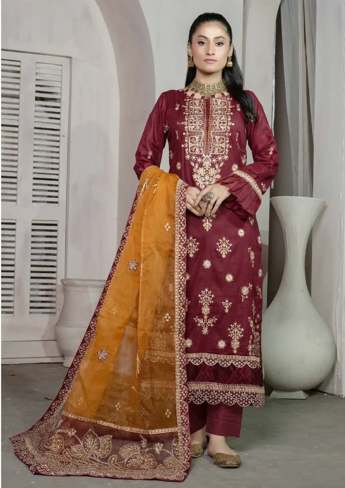 Bin Rashid Gul E Bahar Emb Lawn'25 D-04 – Mohsin Saeed Fabrics
