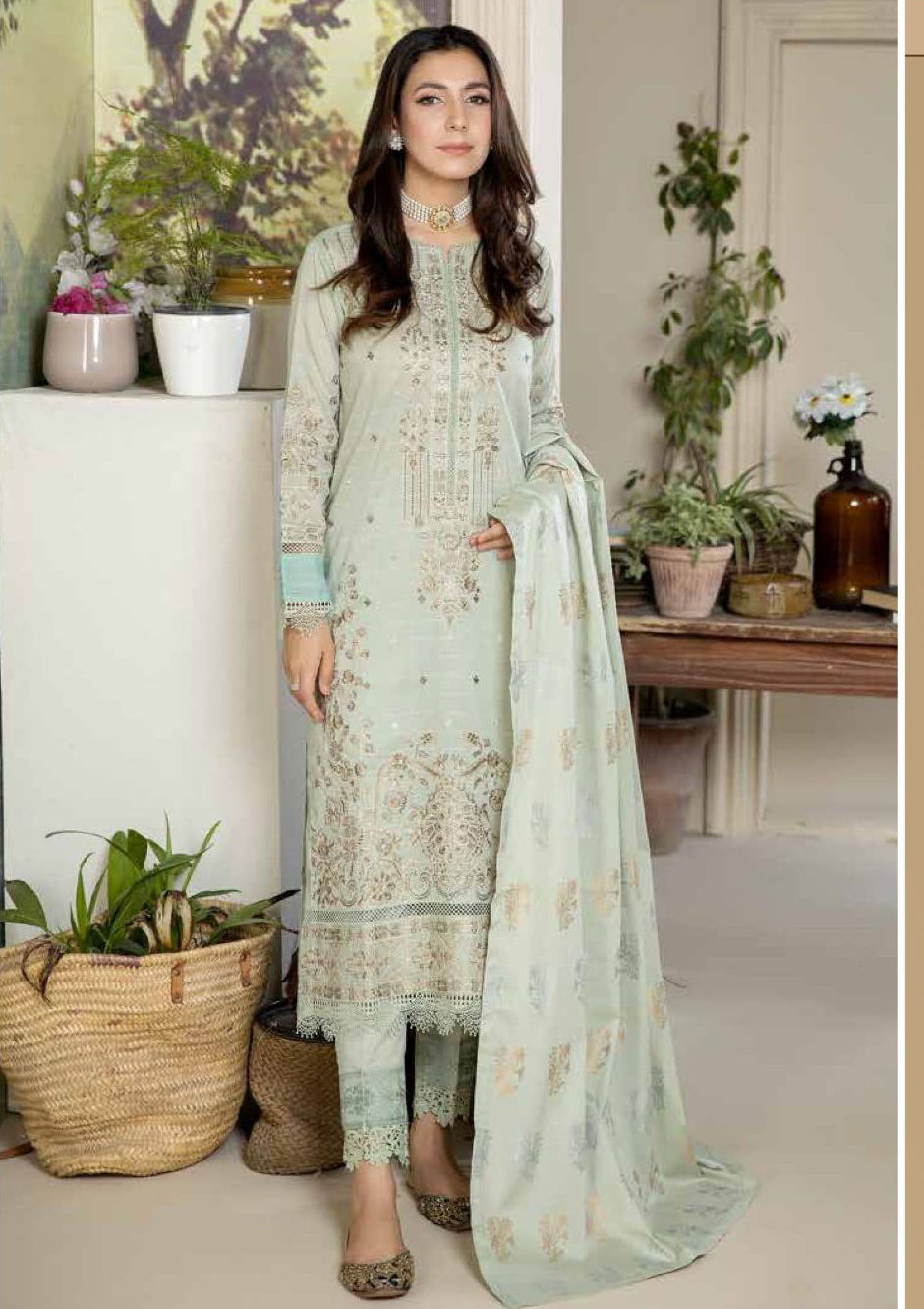 Johra Crystal Emb Lawn'25 JH-794 – Mohsin Saeed Fabrics