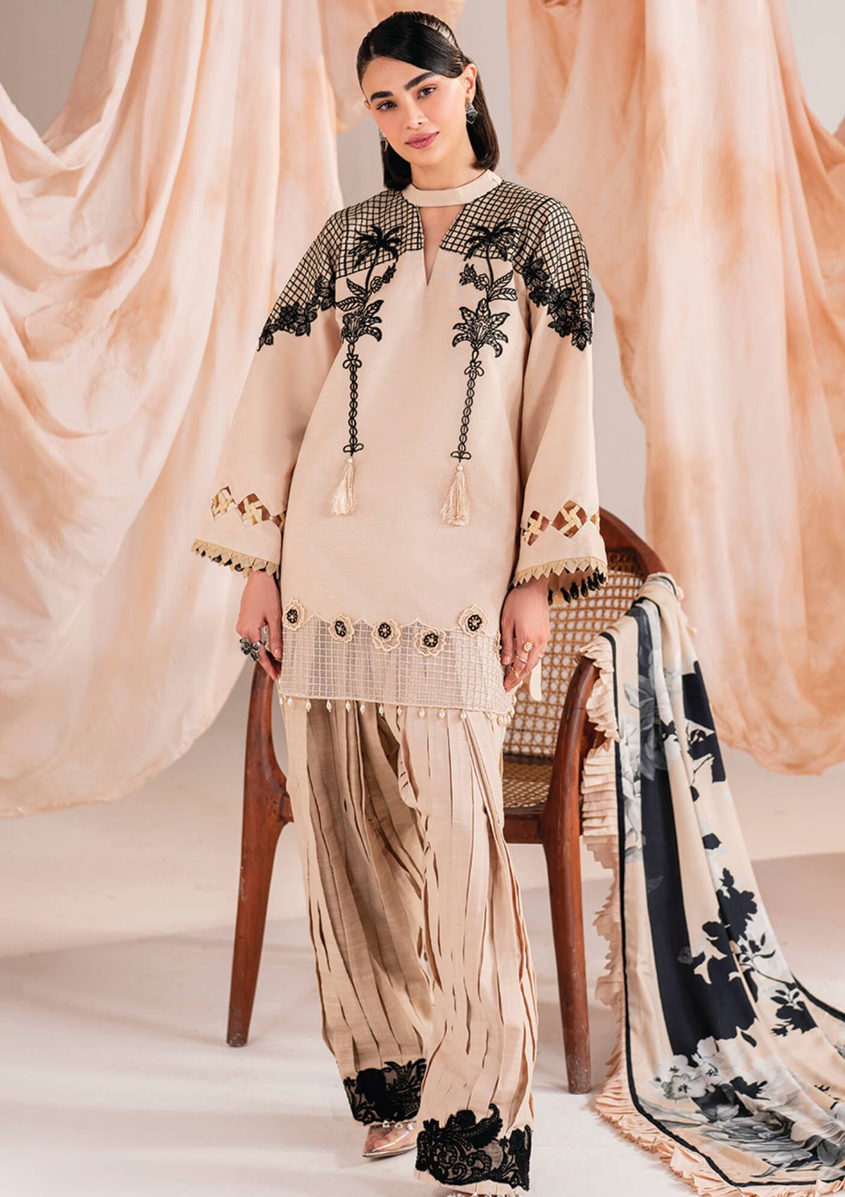 Asifa & Nabeel Winter Meraki’24 MW-13 Cascade – Mohsin Saeed Fabrics