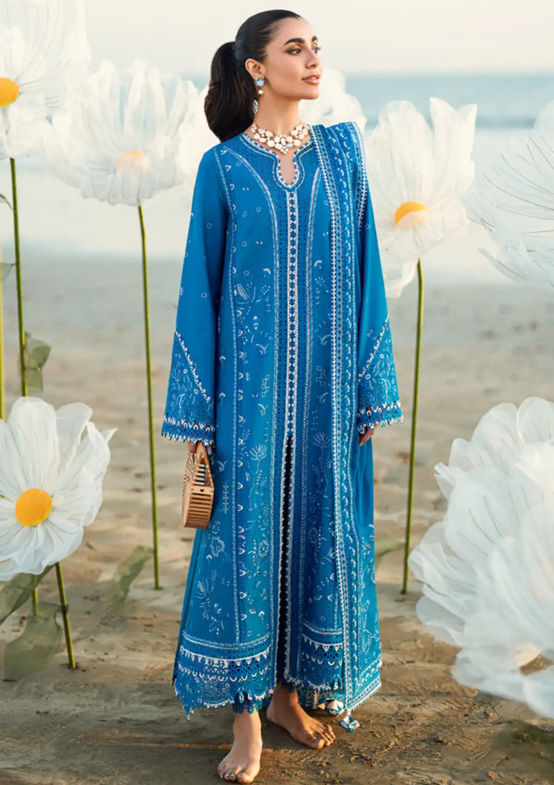 Qalamkar Sahil Luxury Lawn'25 FK-03 Victoria – Mohsin Saeed Fabrics