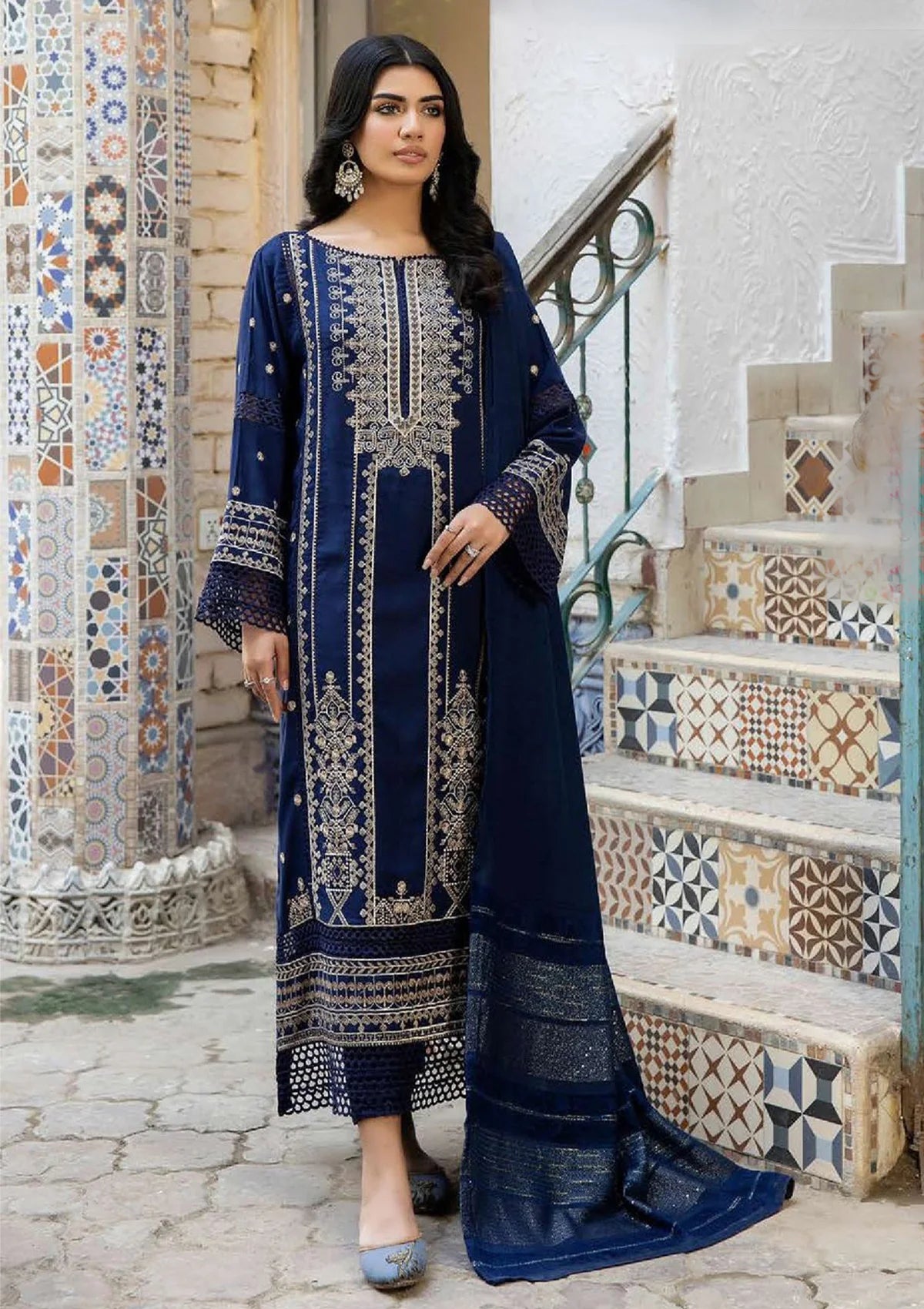 Johra Ambrosia Emb Peach Leather'23 JH-351 – Mohsin Saeed Fabrics