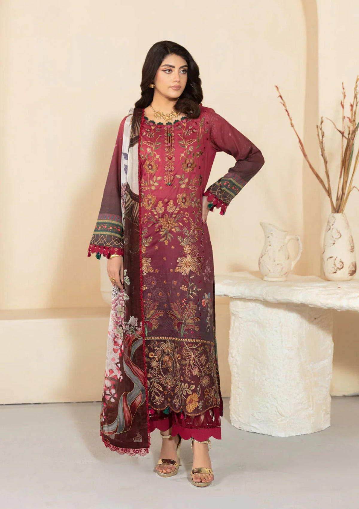 Ramsha Mashaal Luxury Lawn Vol-13'25 L-1303 – Mohsin Saeed Fabrics