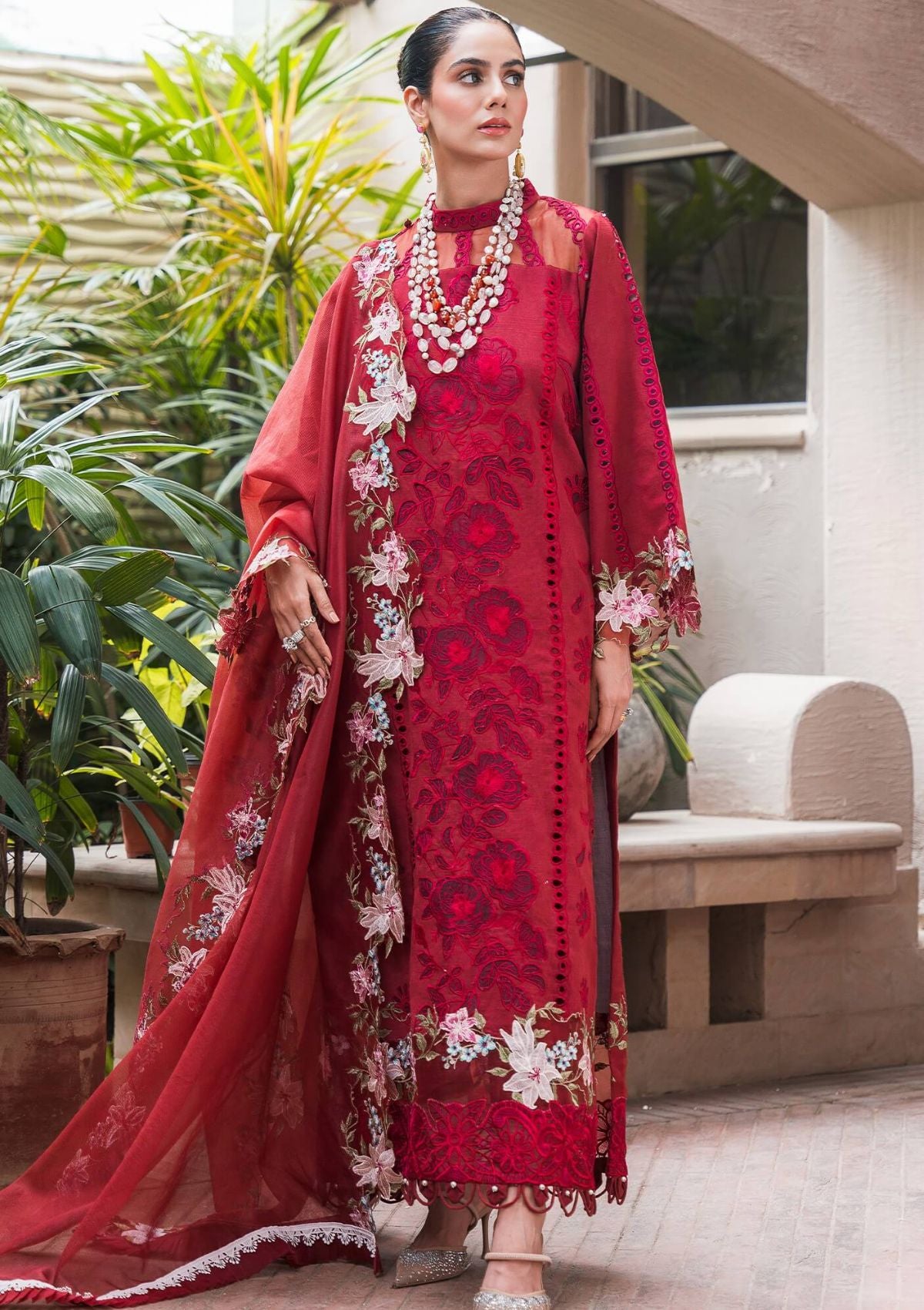 Asifa & Nabeel Luxury Winter’24 WL-08 ROUGE – Mohsin Saeed Fabrics