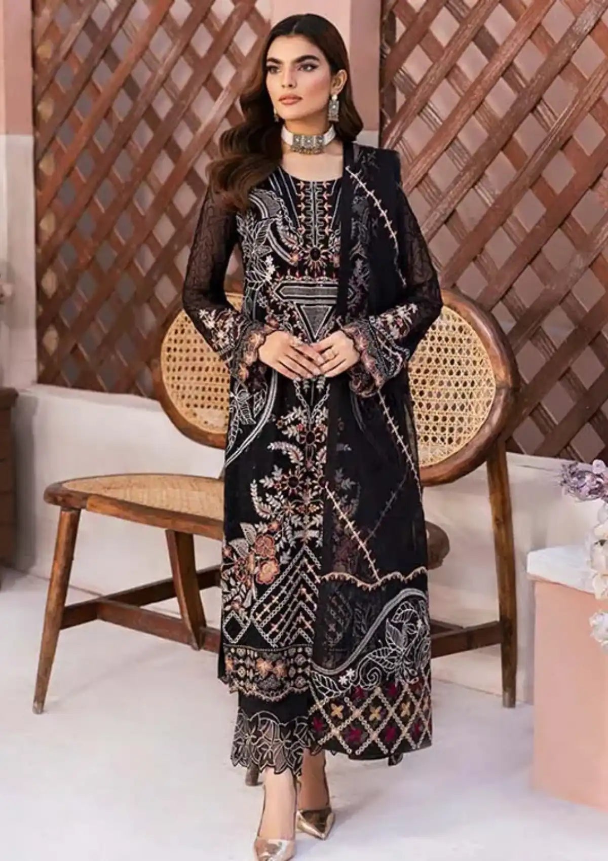 Arzoo By Ramsha Chiffon'25 Vol-01 U-107 – Mohsin Saeed Fabrics