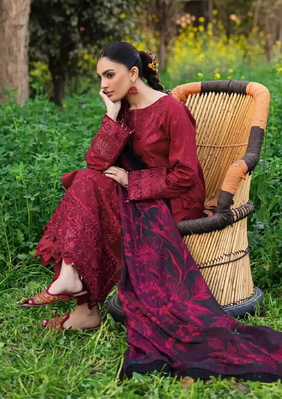 Ramsha Riwayat Luxury Lawn'25 Vol-12 Y-1204 – Mohsin Saeed Fabrics