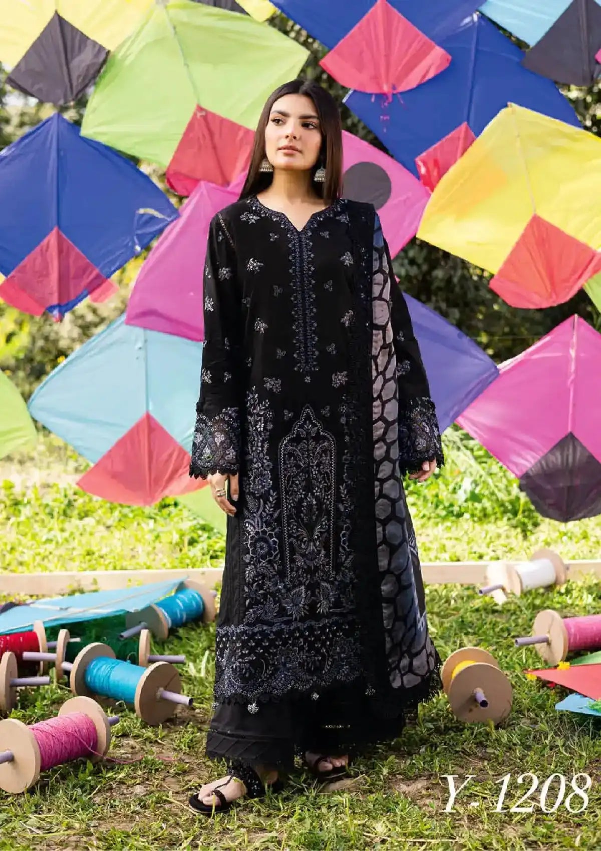 Ramsha Riwayat Luxury Lawn'25 Vol-12 Y-1208 – Mohsin Saeed Fabrics