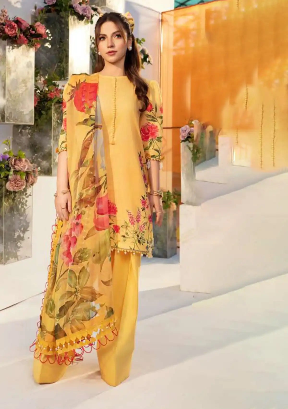 Maria.B M.Basic Lawn'25 Vol-1 D-1A – Mohsin Saeed Fabrics