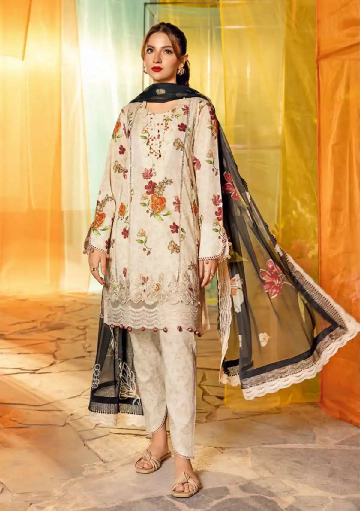 Maria.B M.Basic Lawn'25 Vol-1 D-2B – Mohsin Saeed Fabrics