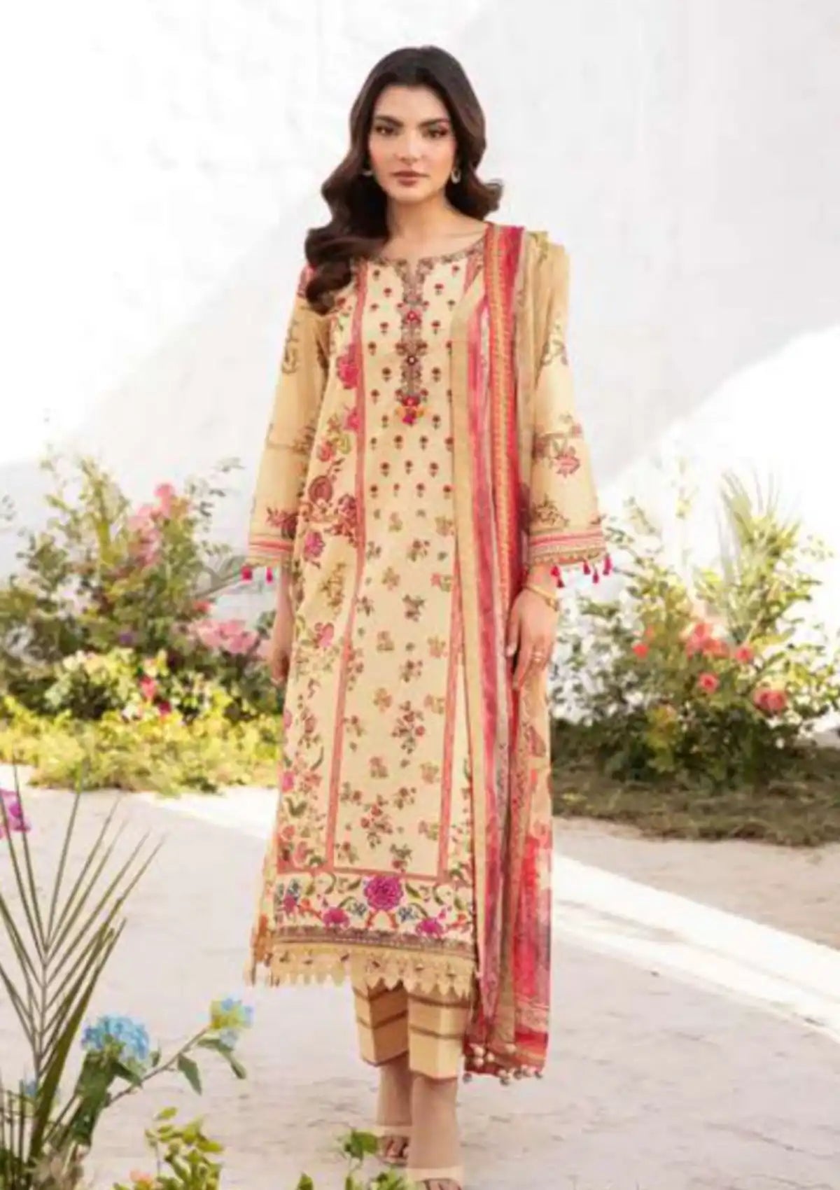 Maria.B M.Basic Lawn'25 Vol-1 D-5A – Mohsin Saeed Fabrics