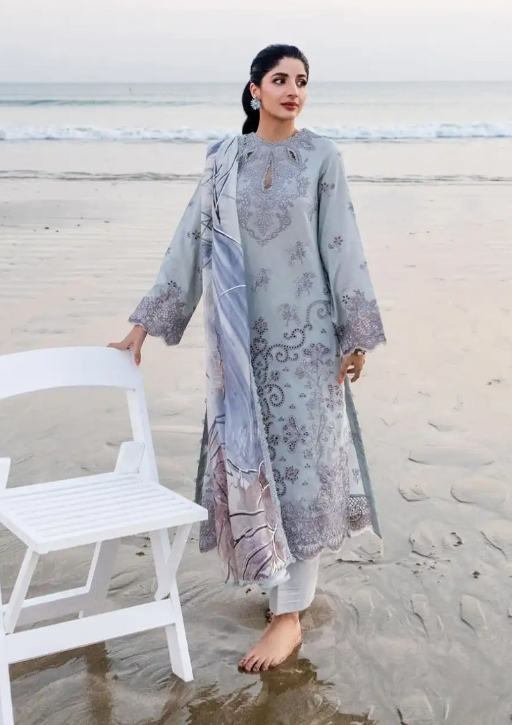 Aabyaan Saagar Luxury Lawn'25 AS-10 Zumar – Mohsin Saeed Fabrics