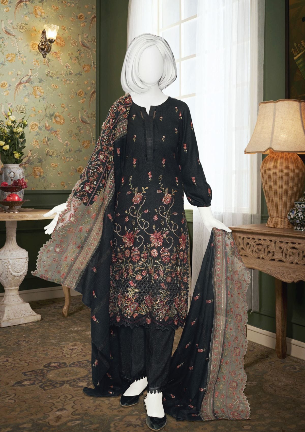 Sundas Emb Winter Zarri Series'24 D-25925 – Mohsin Saeed Fabrics