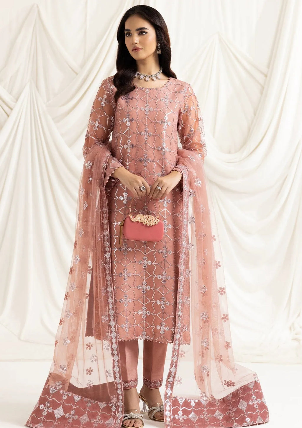 Dua By Alizeh'25 D-04B Nazik Pink – Mohsin Saeed Fabrics