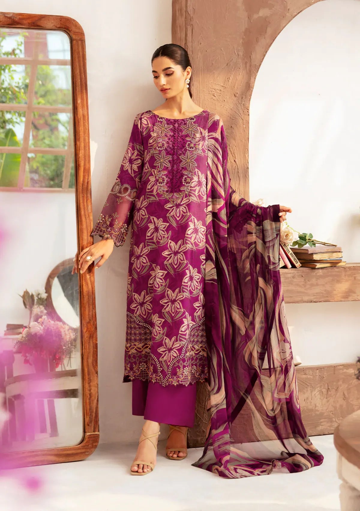 Ramsha Rangrez Luxury Lawn'25 N-705 – Mohsin Saeed Fabrics