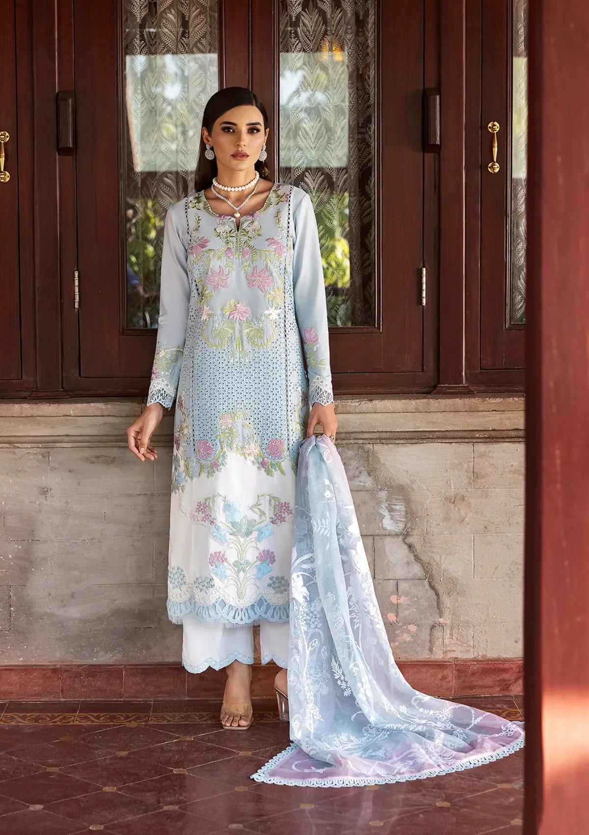 Saira Shakira Bloom Lawn'25 D-4B LOTUS REVERIE – Mohsin Saeed Fabrics