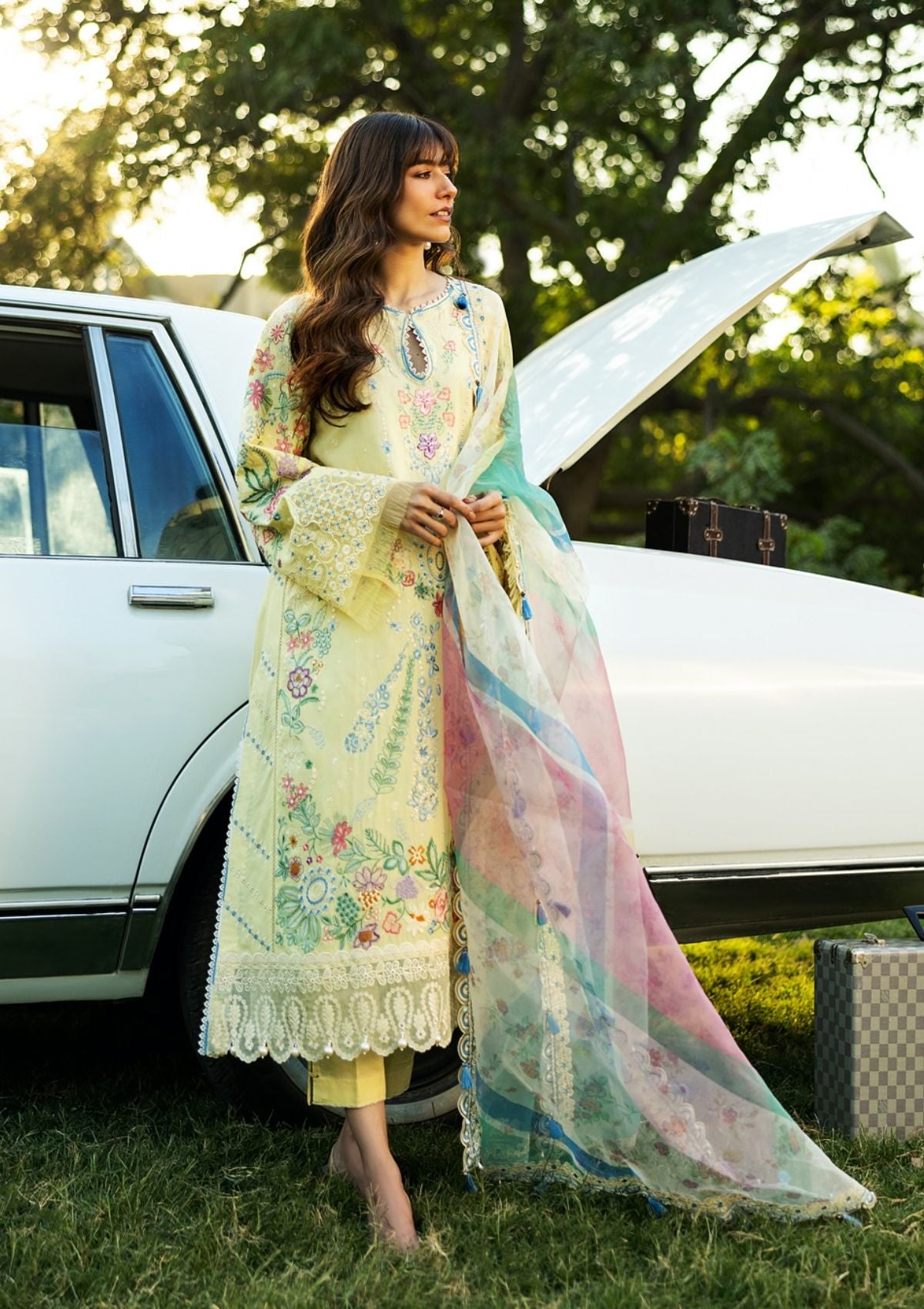 Siraa by SFK Lawn'25 D-03B – Mohsin Saeed Fabrics